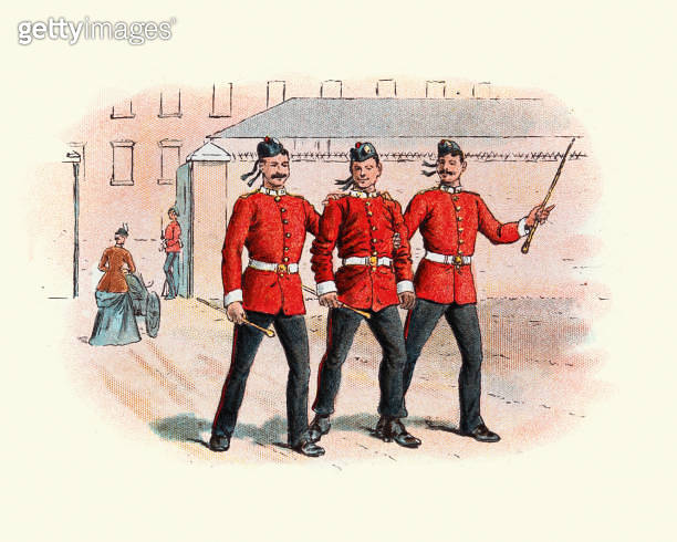 Army soldier's leaving the barracks to go into town for the evening ...