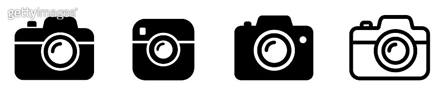 Photography camera icon set. Minimalistic cameras sumbol collection ...