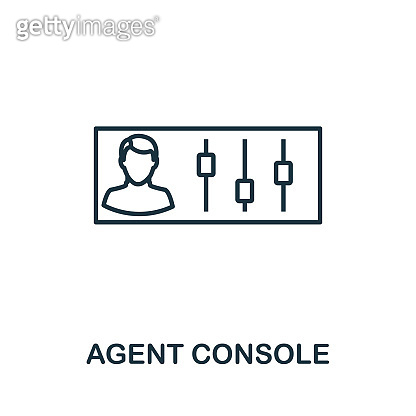 Agent Console outline icon. Thin line concept element from customer ...