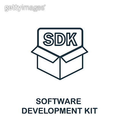 Software Development Kit outline icon. Thin line concept element from ...