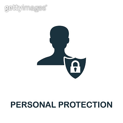 Personal Protection vector icon symbol. Creative sign from gdpr icons ...