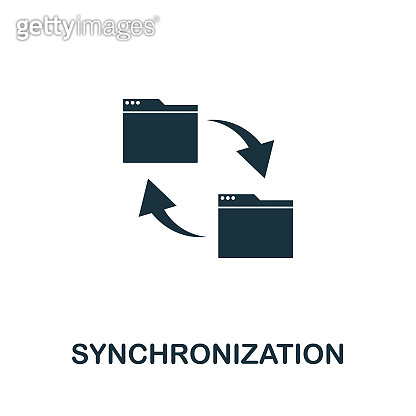 Synchronization vector icon symbol. Creative sign from gdpr icons ...