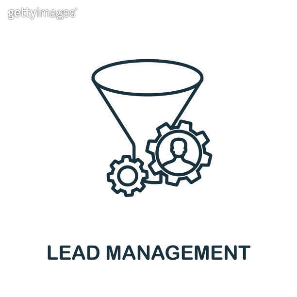 Lead Management outline icon. Thin line concept element from crm icons ...