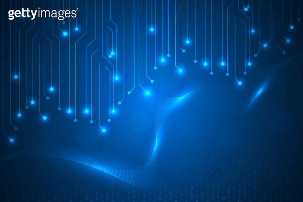 Digital Circuit Lines With Binary Code Technology Abstract Background 이미지 1298045594 게티이미지뱅크