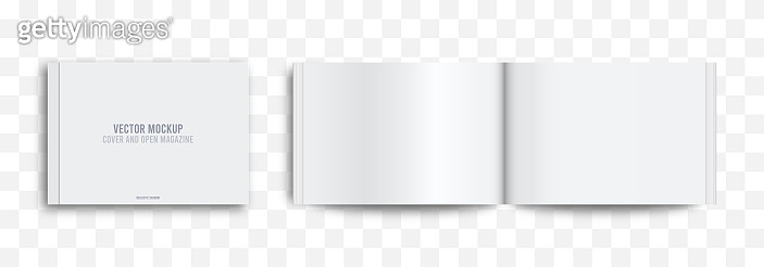 Magazine mockup with realistic shadow. Cover and open magazine template ...