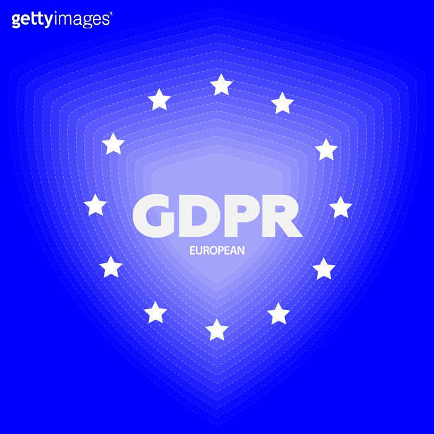 Vector icon General Data Protection Regulation on symbolic layered ...