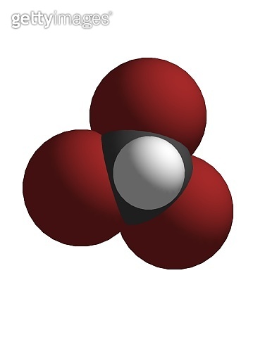 Bromoform 3d space filling molecular structure isolated on white ...