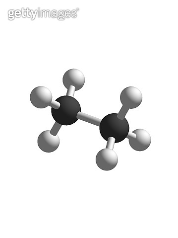 Ethane molecular structure isolated on white background chemistry 이미지 ...