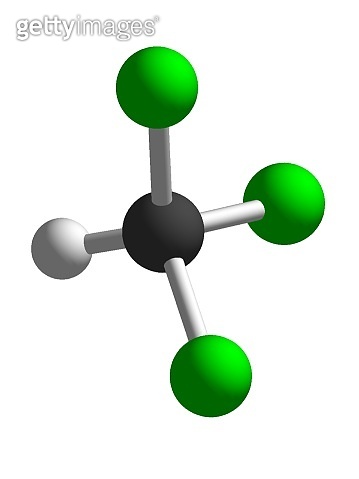 Chloroform 3d molecular structure isolated on white background ...