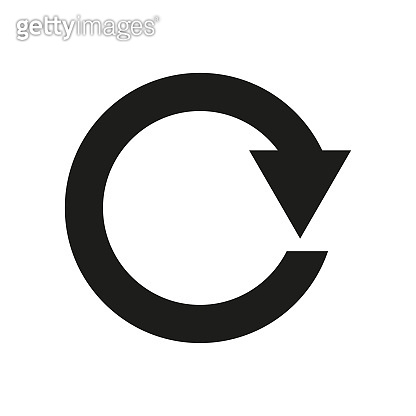 Reload icon. App button. Isolated black sign. Technology concept ...