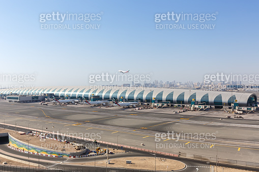 Overview Dubai International Airport Terminal 3 DXB in the United Arab ...