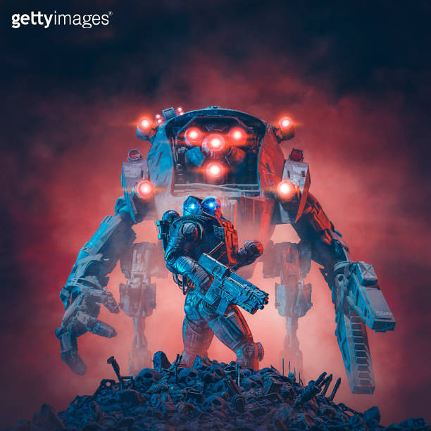 Space soldier mech robot (1325708860) 일러스트, 무료 일러스트 - 게티이미지뱅크