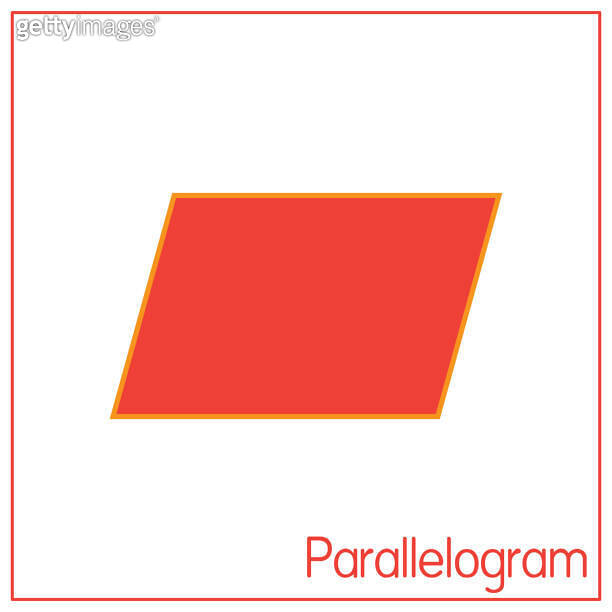 Colored parallelogram shapes. Suitable for preschool student coloring ...