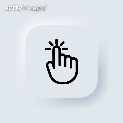 Hand cursor icon. Hand touch screen smartphone icon. Smartphone screen ...