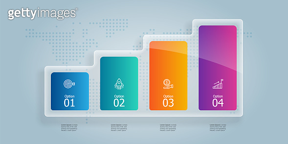 abstract growth graph horizontal infogrphics element presentation 이미지 ...