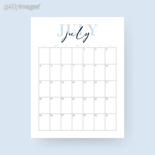 2021 calendar July month. Layout for 2021 years. Week starts from ...