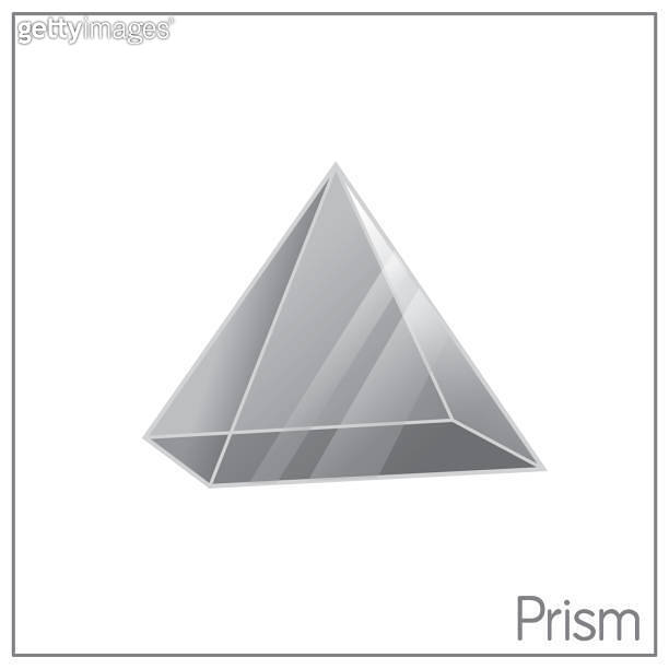 3D clear pyramid/prism perfect shapes. Colored image suitable for ...