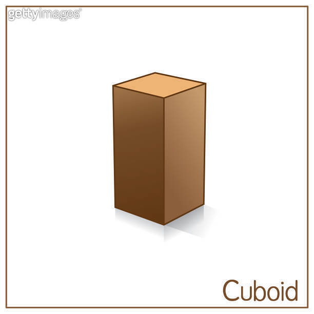 3D cuboid perfect shapes. Color image suitable for preschool student ...