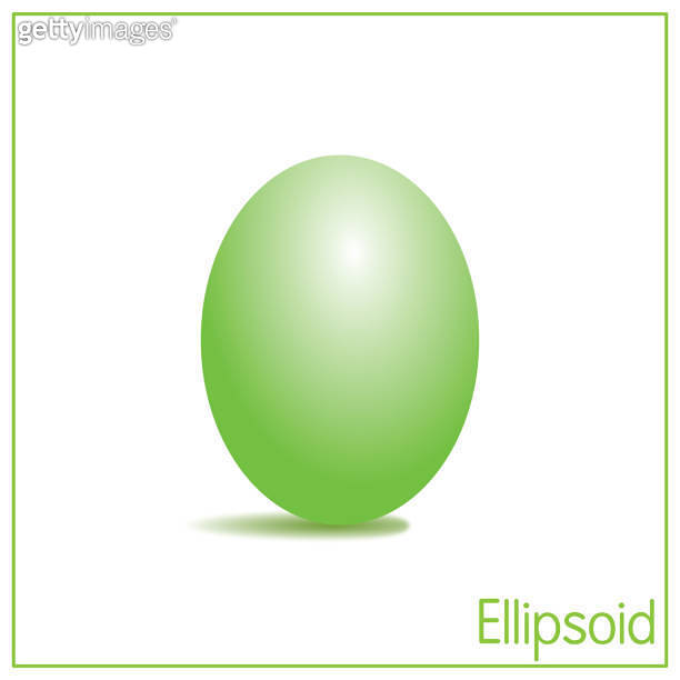 3D ellipsoid perfect shapes. Color image suitable for preschool kid ...