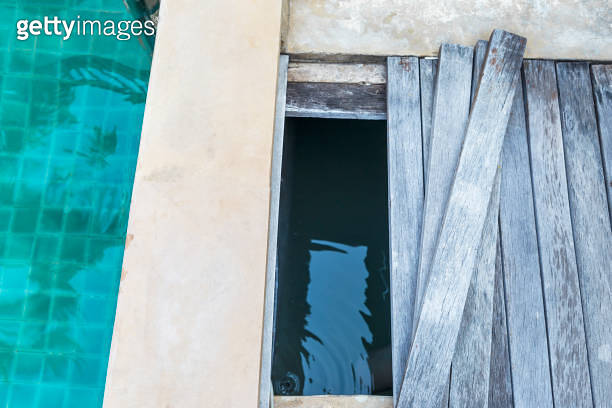 Swimming pool surge tank or balancing tank, swimming pool system and ...