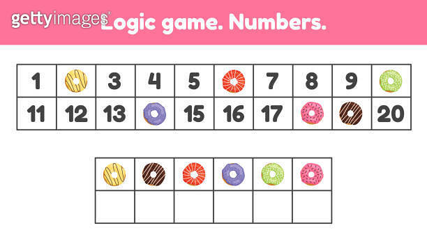 Logic game. What numbers are missing. Worksheet for kids kindergarten ...