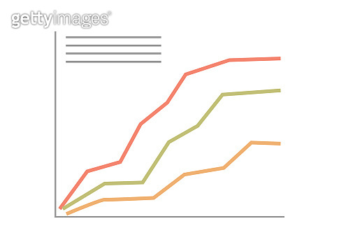 Abstract financial chart with uptrend line graph vector flat ...