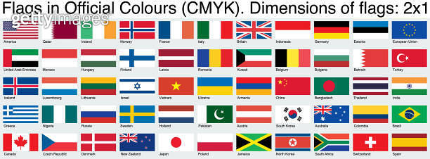 Flags, Using the Official CMYK Colors, Ratio 2x1 (1294405663) 일러스트, 무료 ...
