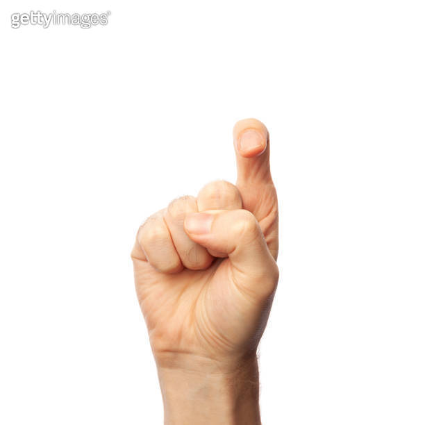 Man showing letter Z isolated on white background, closeup. Finger ...