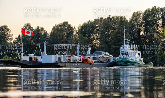 Barnston Island Ferry going across Fraser River 이미지 (1334522154) - 게티이미지뱅크