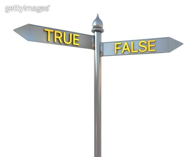 Street signs pointing opposite directions: True or False 이미지 ...
