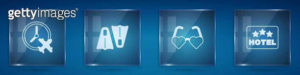 Set Clock with airplane, Rubber flippers for swimming, Heart shaped ...