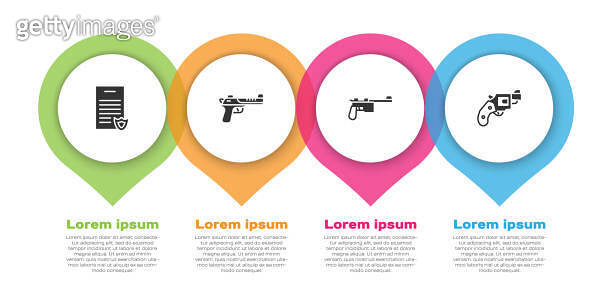 Set Firearms license certificate, Desert eagle gun, Mauser and Small ...