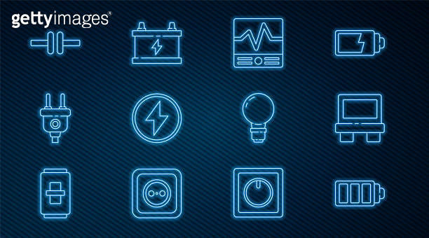 Set line Battery charge level indicator, Fuse, Electrical measuring ...