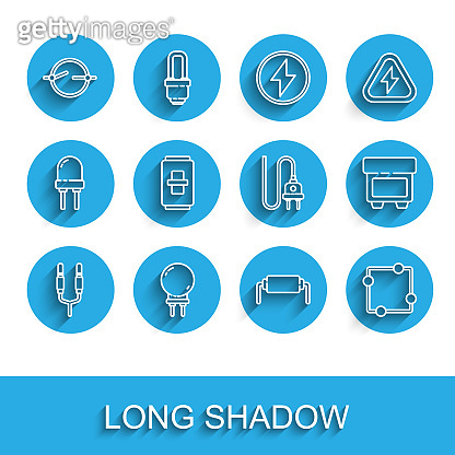 Set line Audio jack, Light emitting diode, Electric circuit scheme ...