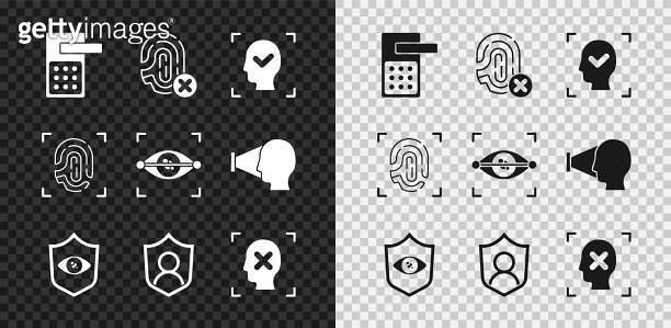 Set Digital Door Lock Rejection Fingerprint Face Recognition Shield Eye Scan User Protection