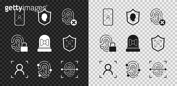Set Mobile And Face Recognition User Protection Rejection Fingerprint Face Fingerprint With