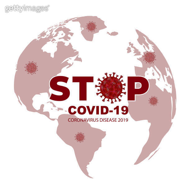 Stop covid concept red world map. 이미지 (1295268009) - 게티이미지뱅크