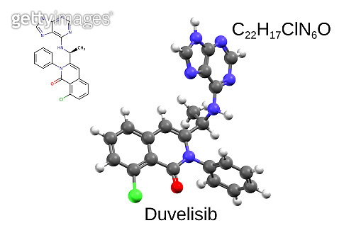 Chemical formula, structural formula and 3D ball-and-stick model of the ...