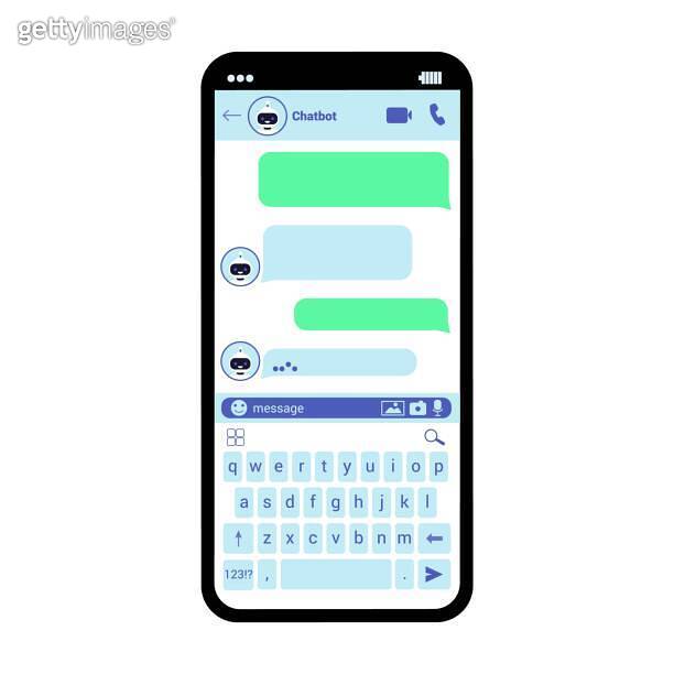 Interface smartphone chat vector template illustration Messenger window ...