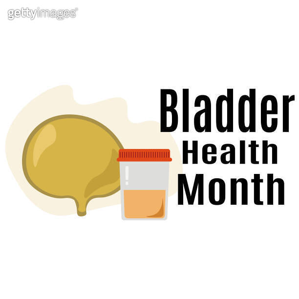 Bladder Health Month, idea for a poster, banner, flyer or postcard on a ...