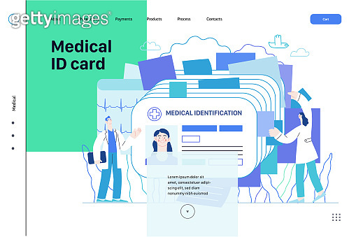 Medical id card, health card - medical insurance web template 이미지 ...