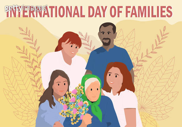 Happy International Family Day at 15 of May banner. (1312084227) 일러스트 ...