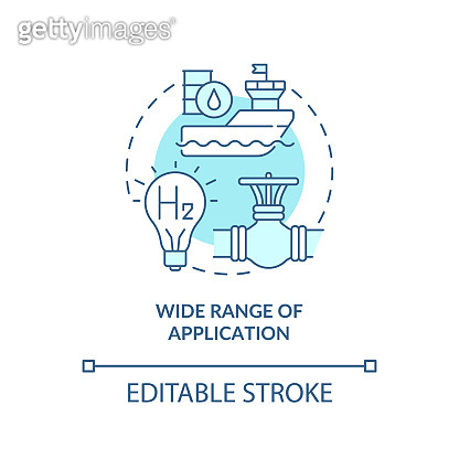 Wide application range for hydrogen concept icon 이미지 (1325068669) - 게티이미지뱅크