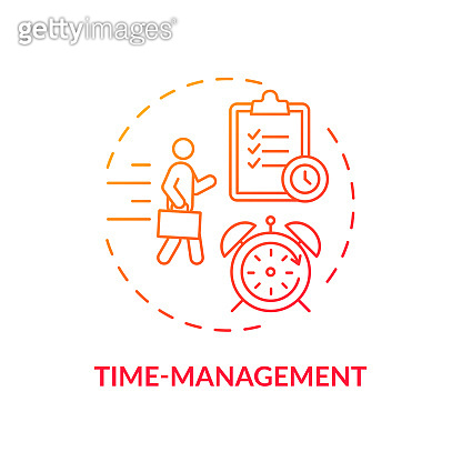 Time management red gradient concept icon 이미지 (1318620384) - 게티이미지뱅크