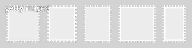 Collection of postage stamps template, blank. Vector illustration. EPS ...