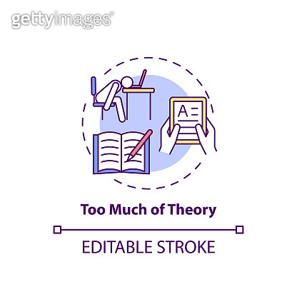 Too much theory concept icon 이미지 (1297591173) - 게티이미지뱅크