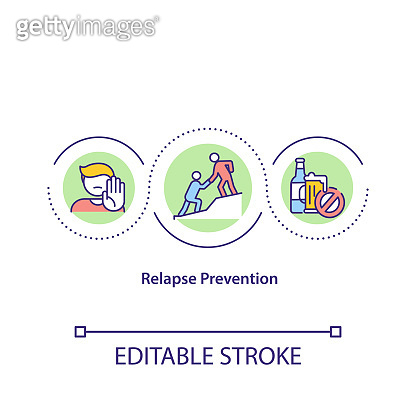 Relapse prevention concept icon 이미지 (1321305039) - 게티이미지뱅크