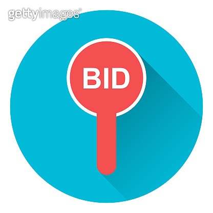 Bid, lot sale bid icon. Vector, cartoon illustration. Vector. 이미지 ...