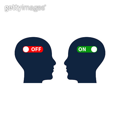 Head with on and off switch. Learning, understanding 이미지 (1305327946 ...