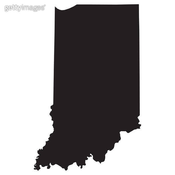 Indiana map on white background. Indiana State map sign. Map of Indiana ...